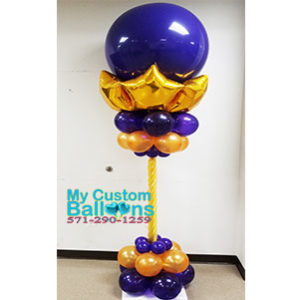 My Custom Balloons | Custom Roman Balloon Column Moons and Stars